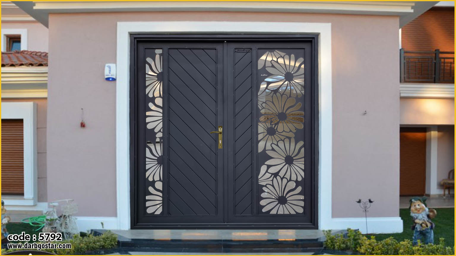 درب ورود از حیاط به لابی کد درب 5792 - درب پارکینگ